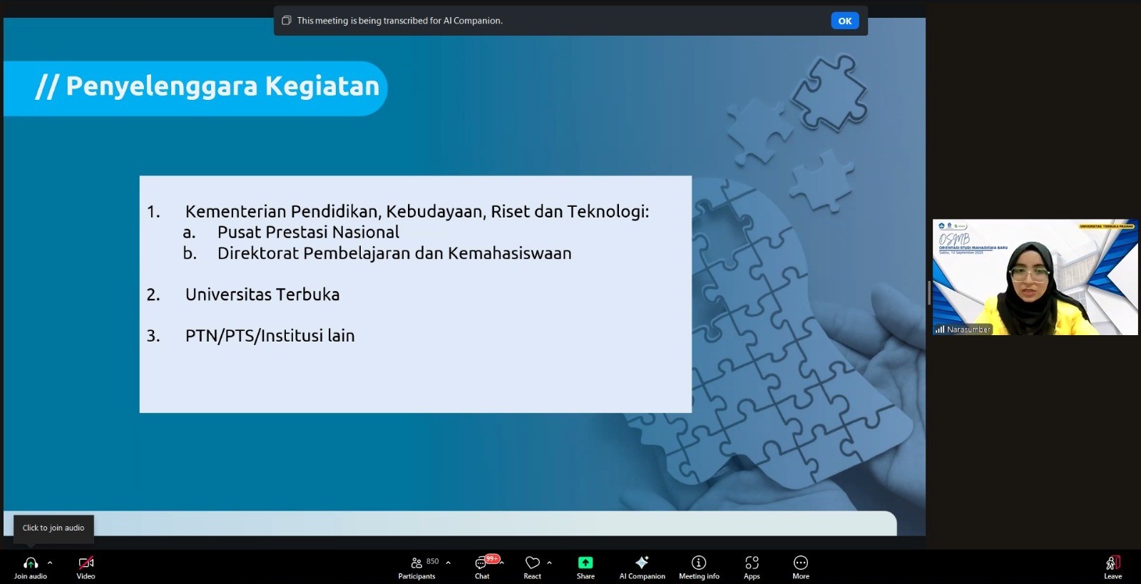 Lebih dari 1.000 Mahasiswa Baru Ikuti OSMB Daring UT Padang